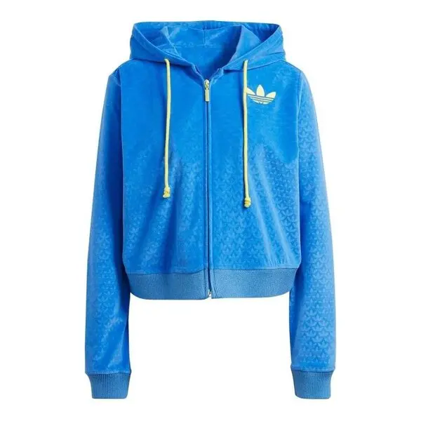 Adidas Adicolor Heritage Now Velour Full Zip Hoodie