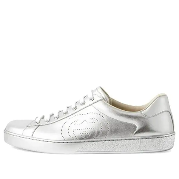 Gucci Ace Metallic Sneakers - Metallic Silver