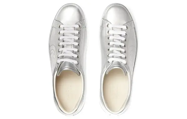 Gucci Ace Metallic Sneakers - Metallic Silver