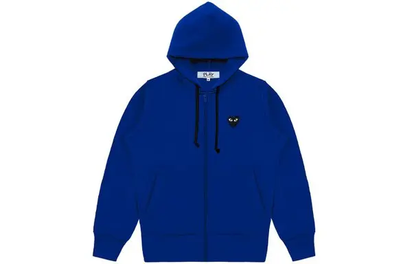 Play Comme Des Garcon Zip Up Hoodie With Heart Logo