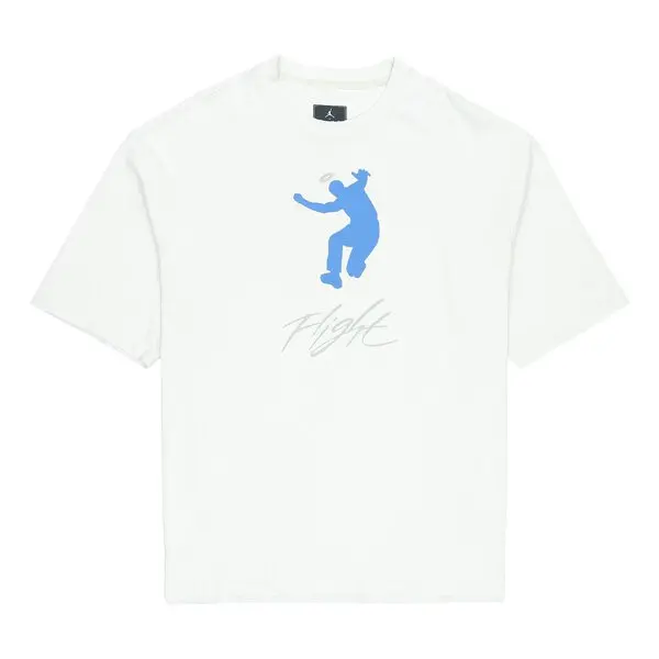 JORDAN X Union Crossover Ss22 Solid Color Character Alphabet Printing Round Neck Short Sleeve Asia Edition Gray - Default Color