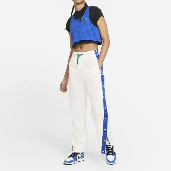 JORDAN X Aleali May Tearaway Crossover Splicing Waist Drawstring Casual Long Pants
