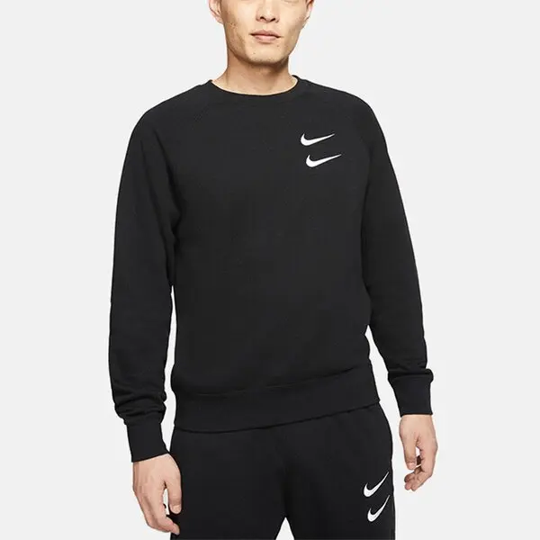 Nike Embroidered Fleece Lined Pullover - Black