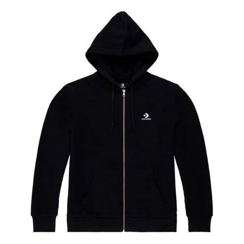 CONVERSE Embroidered Star Chevron Full-zip Hoodie - Black