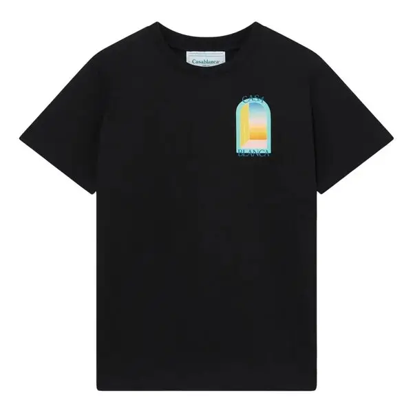 Casablanca L'arc Colore Printed T-shirt - Black