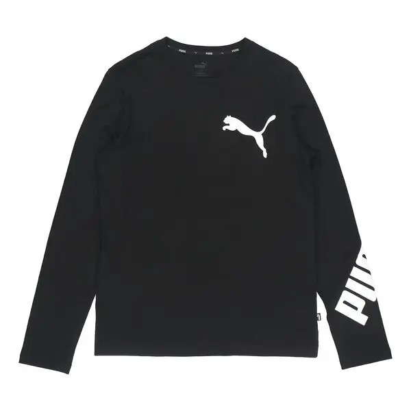 PUMA Casual Long Sleeve T-shirt - Black