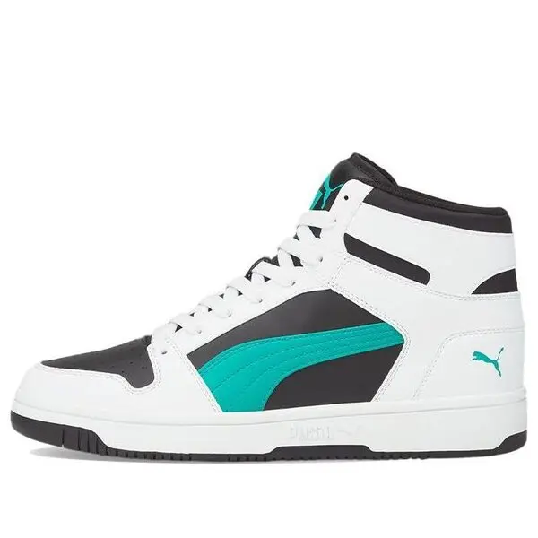 PUMA Rebound Layup Mid-top Sneakers - Blackwhitegreen