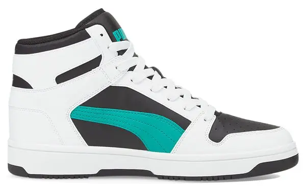 PUMA Rebound Layup Mid-top Sneakers - Blackwhitegreen