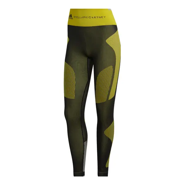Adidas By Stella Mccartney Seamless Training Leggings - Green