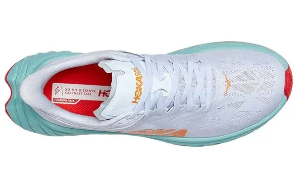 Hoka One One Carbon X 2 Athletic Sneakers - White/blue