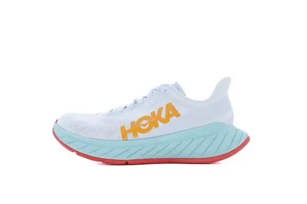 Hoka One One Carbon X 2 Athletic Sneakers - White/blue