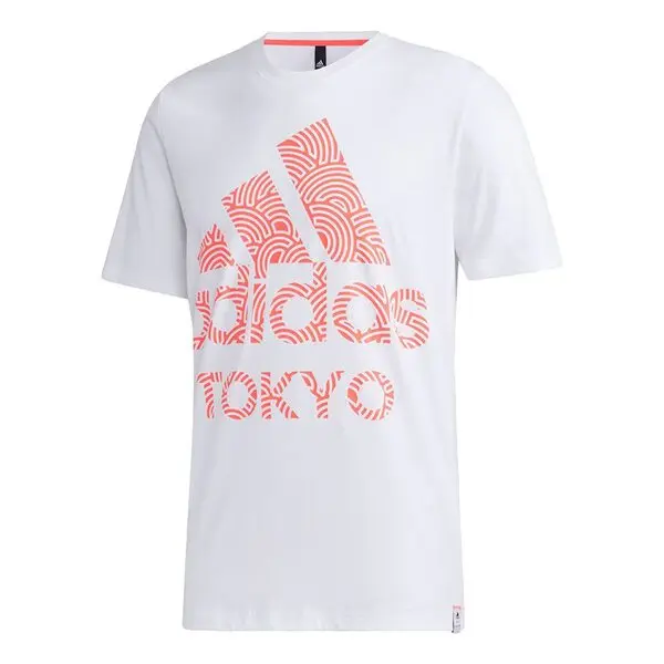 Adidas Tokyo Pack Short Sleeve Tee Signal Pink - White