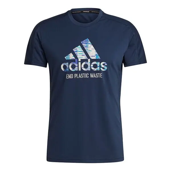 Adidas Graphic Print Short Sleeve T-shirt - Navy