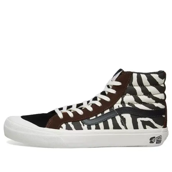 VANS Taka Hayashi X Style 138 Lx High Top Zebra Print Sneakers - Black