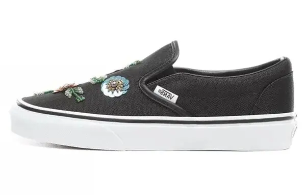 VANS Embellished Floral Sequins Slip-on Sneakers