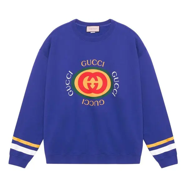 Gucci Cotton Jersey Sweatshirt - Blue