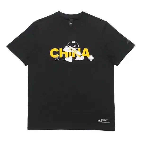 Adidas China Graphic Crewneck Short Sleeve T-shirt - Black