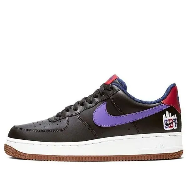 Nike Force 1 Low Shibuya Black Sneakers - Back/red/purple
