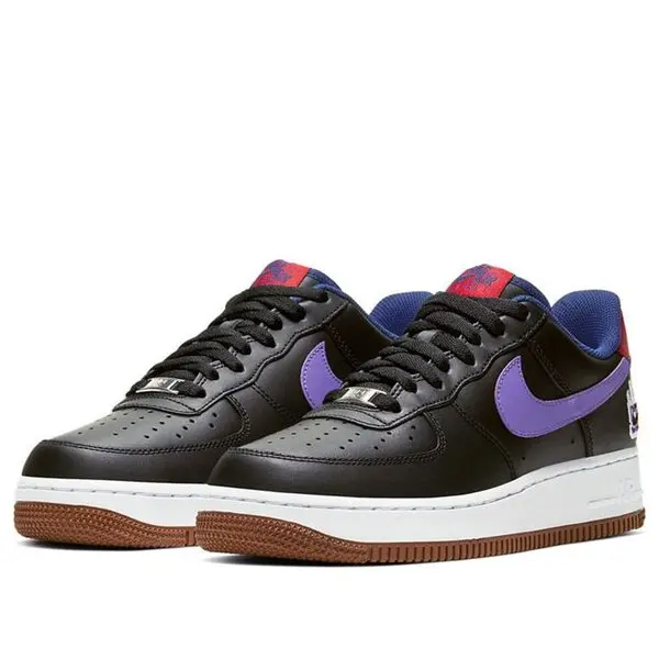Nike Force 1 Low Shibuya Black Sneakers - Back/red/purple