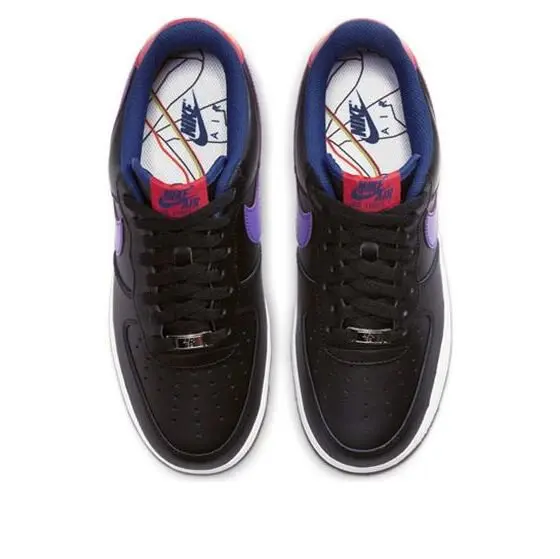 Nike Force 1 Low Shibuya Black Sneakers - Back/red/purple