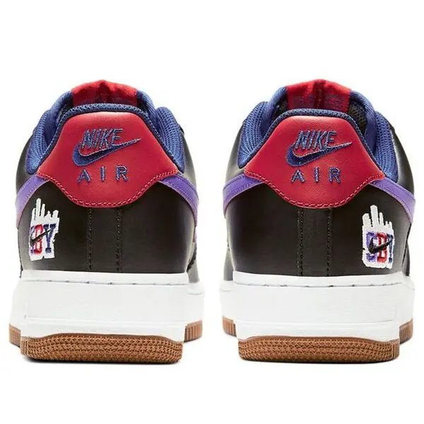 Nike Force 1 Low Shibuya Black Sneakers - Back/red/purple