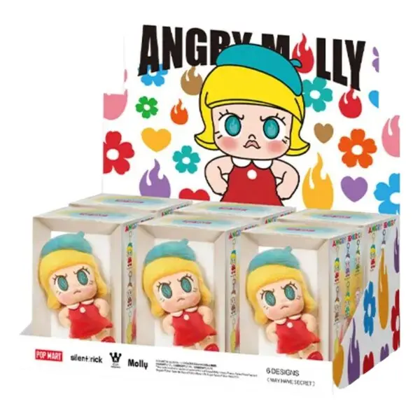 POP MART Angry Molly Plush Pendant Seal Case - Multi-color