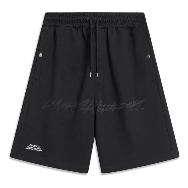 LI-NING X Og_slick Graphic Skateboarding Shorts - Black