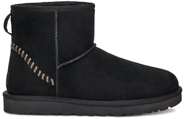 UGG Classic Mini Deco Suede Boot - Black