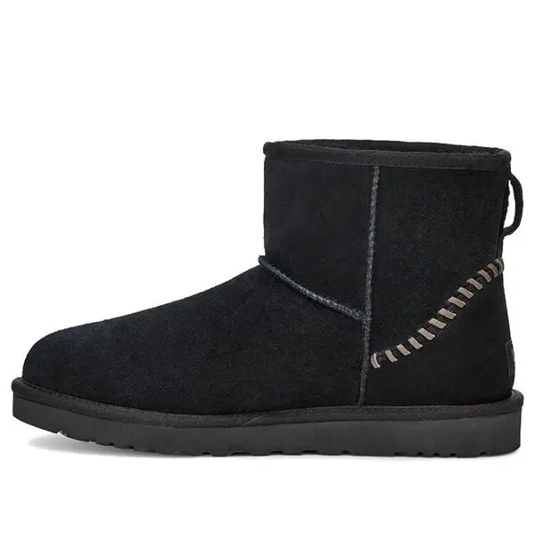 UGG Classic Mini Deco Suede Boot - Black