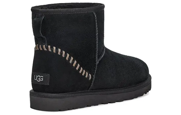 UGG Classic Mini Deco Suede Boot - Black