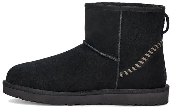 UGG Classic Mini Deco Suede Boot - Black