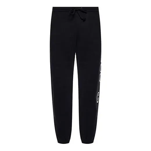 Gucci Logo Printing Casual Sports Pants Black - Default Color