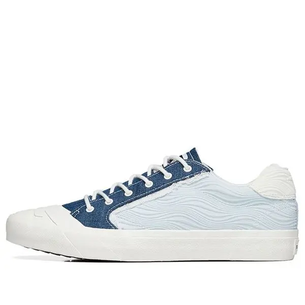 ANTA Life Series Canvas Low Top Sneakers - White/blue