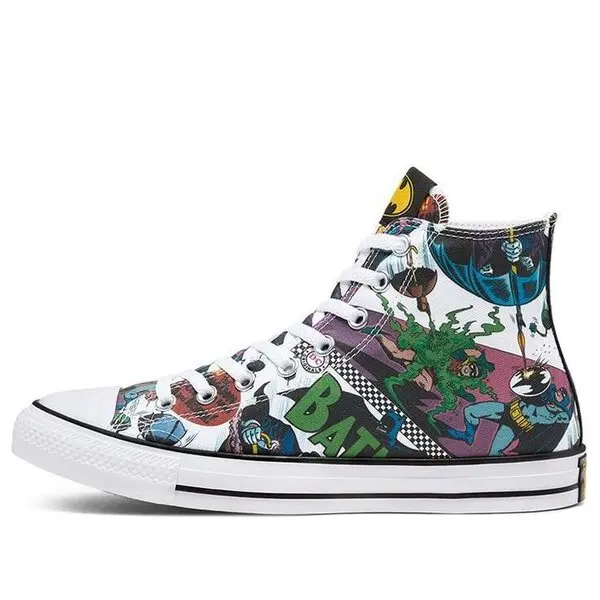 CONVERSE Batman X Chuck Taylor All Star High '80th Anniversary Issue 190' Graphic Sneakers - Black/green