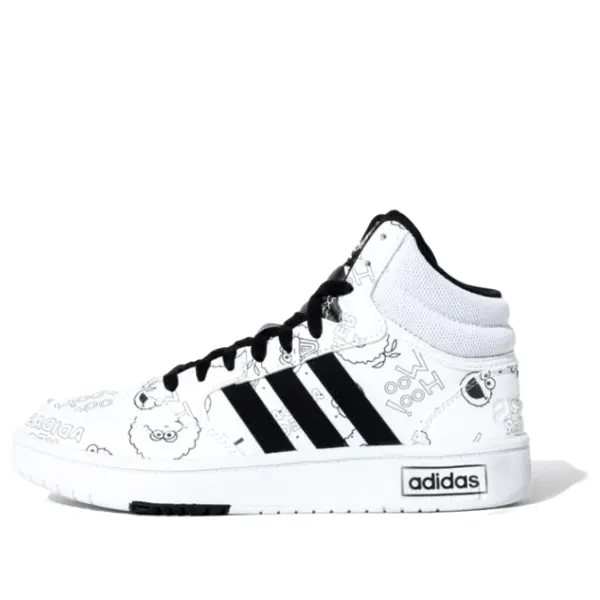 Adidas X Sesame Street Hoops 3.0 High Top Sneakers - Whiteblack