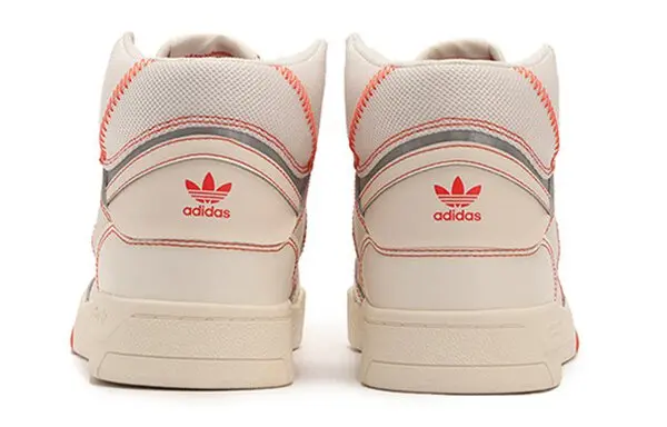 Adidas Originals Drop Step High Top Sneakers - White/orange