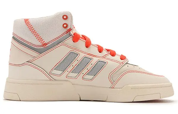 Adidas Originals Drop Step High Top Sneakers - White/orange