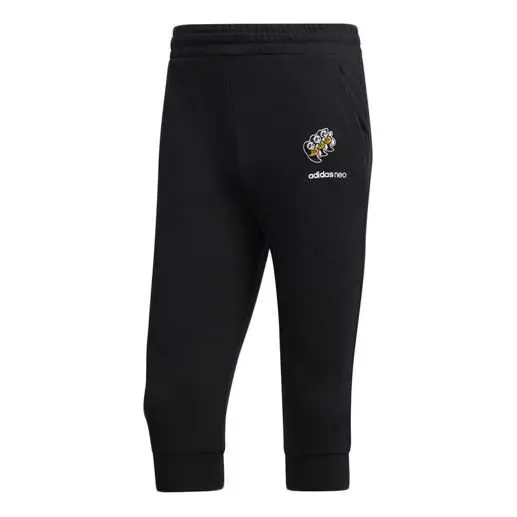 Adidas Neo Pnda 3/4tp Sports Cropped Pants/trousers - Black