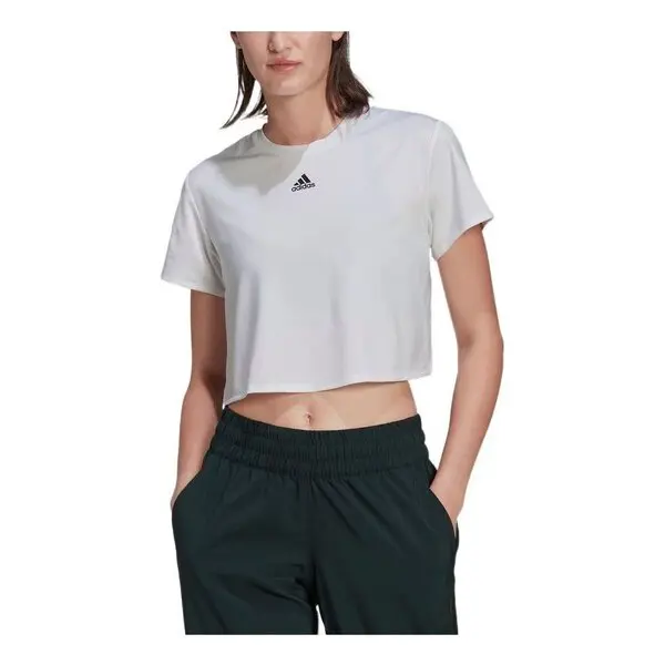 Adidas Cropped T-shirt With Crewneck