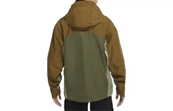 Nike Colorblock Hooded Jacket - Brown