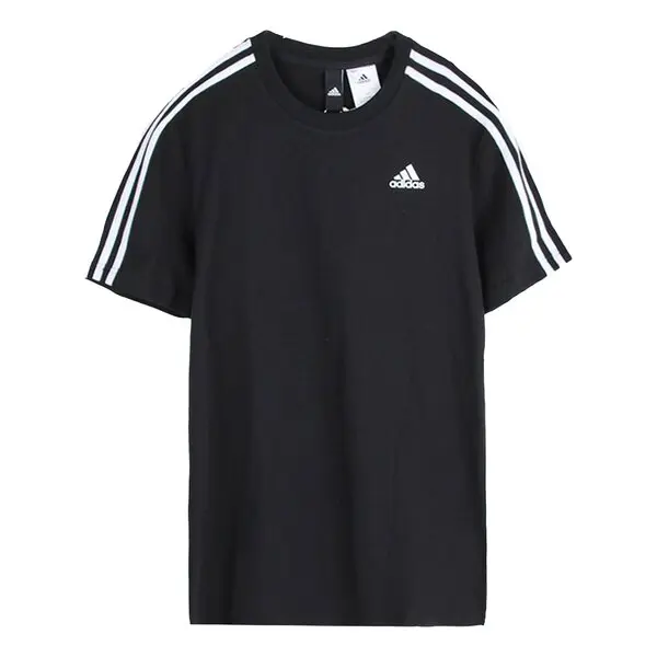 Adidas Casual Sports Training Round Neck Short Sleeve T-shirt - Black