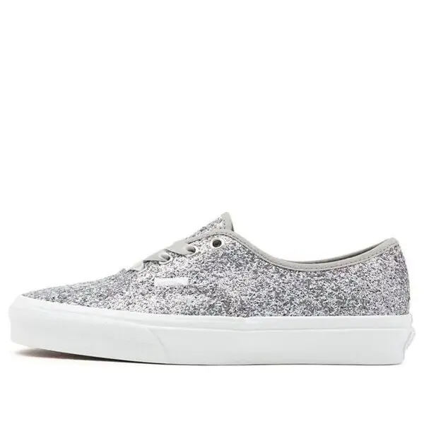 VANS Authentic Glittered Low Top Sneakers - Silver/white