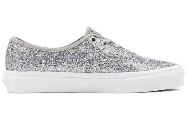 VANS Authentic Glittered Low Top Sneakers - Silver/white