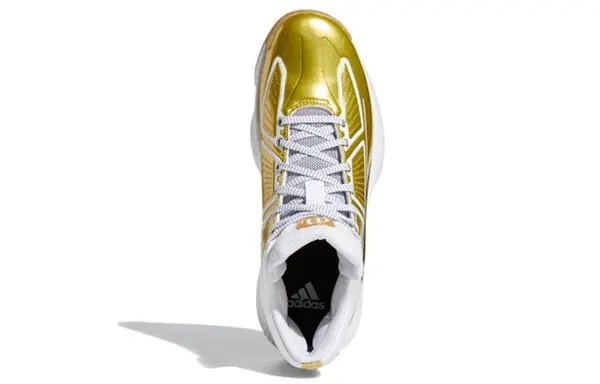 Adidas D Rose High Top Basketball Sneakers - White/gold