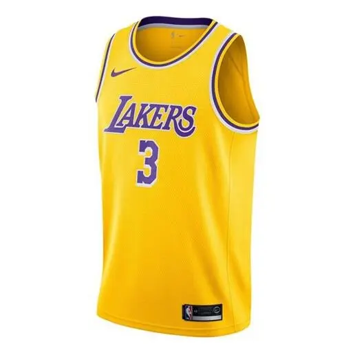 Nike Lakers Davis No. 3 Nba Team Limited Jersey - Yellow