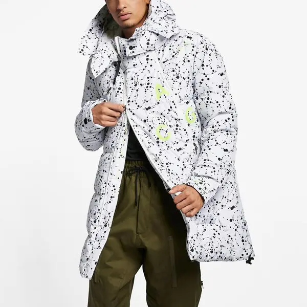 Nike Lab Down-fill Hooded Down Jacket - White/black