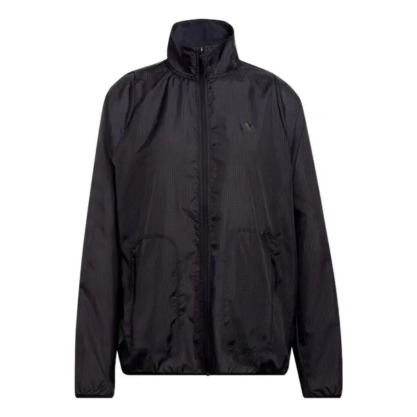 Adidas Run Icons 3bar Running Windbreaker Jacket - Black