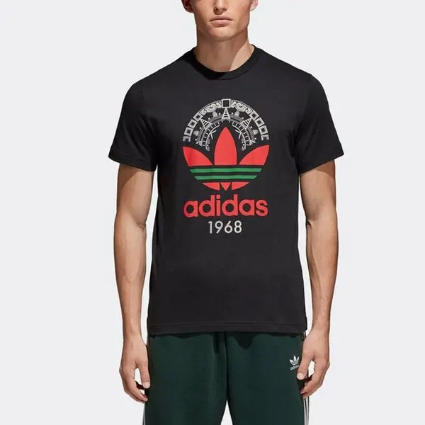 Adidas Originals Trefoil Tee Casual Sports Short Sleeve - Black