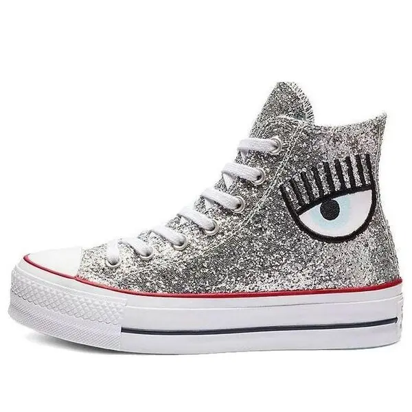 CONVERSE Chiara Ferragni X Chuck Taylor All Star Lift High Top Sneakers - Silver