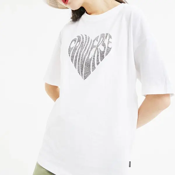 CONVERSE Heart Graphic T-shirt - White